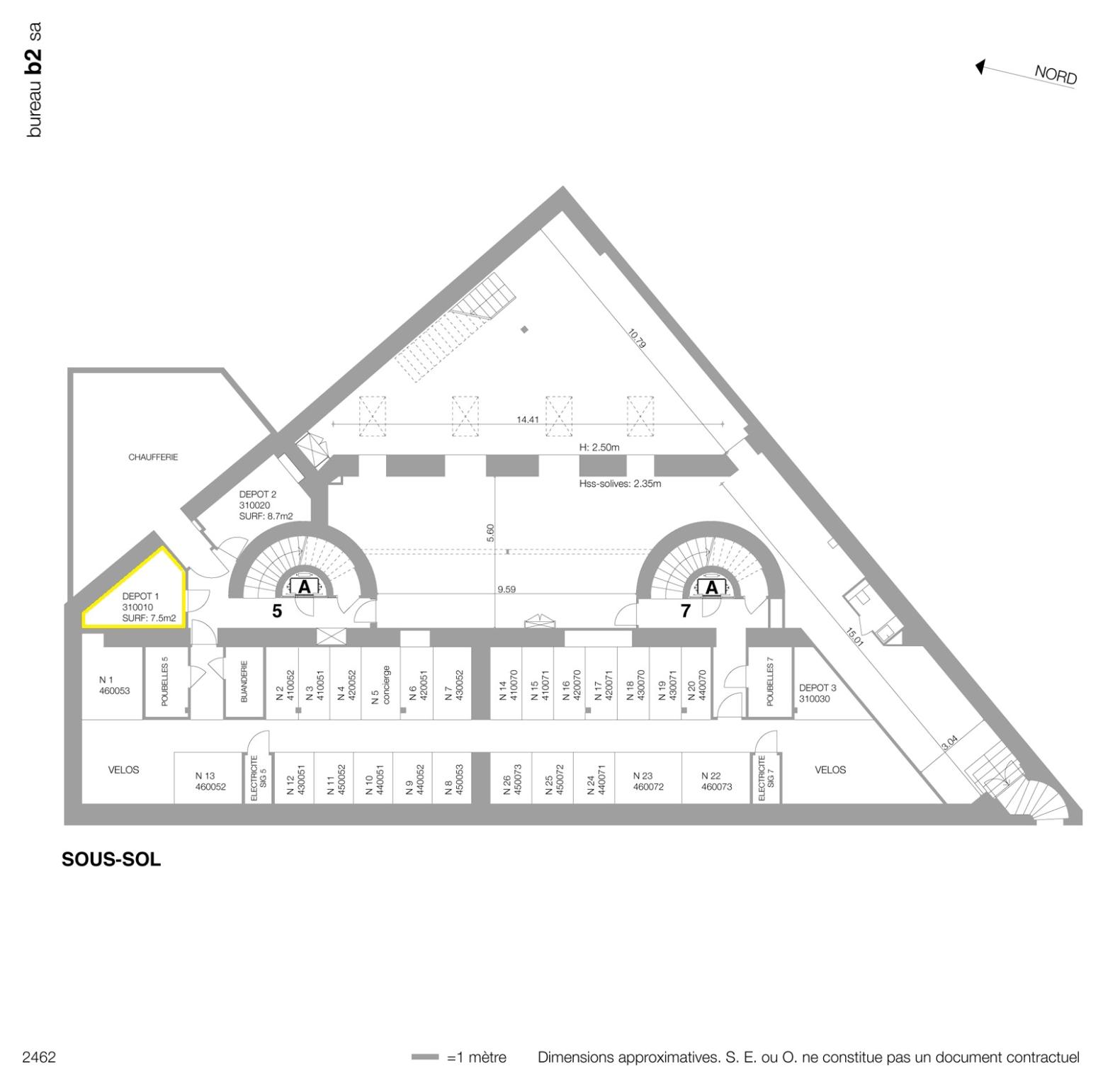 Warehouse 7.55 m2 for rent in Genève 15 • Moser Vernet & Cie